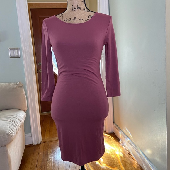 Forever 21 | Dresses | Forever 2 Basic Long Sleeve Form Fitting Dress ...